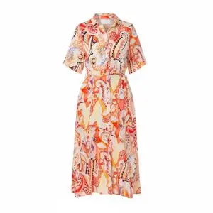 FRANCHETTI BOND Giralda Paisley Shirt Dress - Red