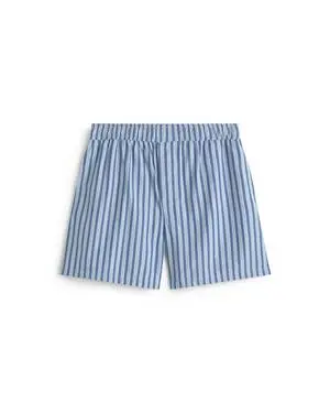 THINKING MU Haitam Striped Bermuda Shorts - Blue