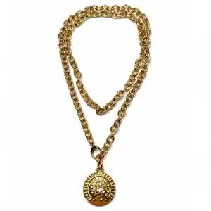 JAGGED HALO JEWELRY Lion Tamer Pendant Necklace - Gold