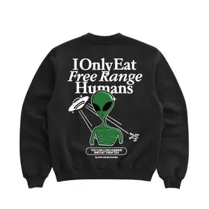 DONT EAT THE HOMIES Alien Crewneck - Black