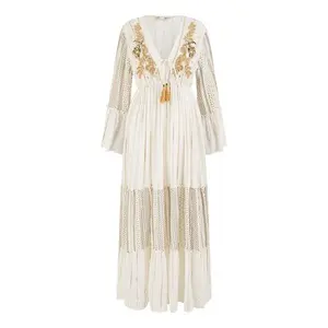 YUMI Metallic Embellished Maxi Dress