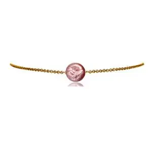 MARQUISE SWIM Necklace Punctuation Pearl & Gold Choker - Pink