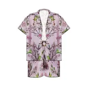 NUR KARAATA Palm Reverie Co Ord Set - Pink