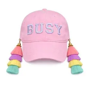JULIA CLANCEY Busy Tasseltastic Tassel Baseball Cap - Pink
