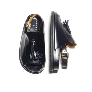 MAFALDA Rita Tassel Chunky Sandals - Black
