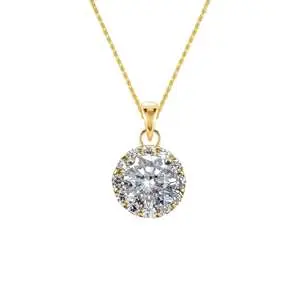 OUTOFOFFICE Vermeil Pavé Charm Necklace - Gold