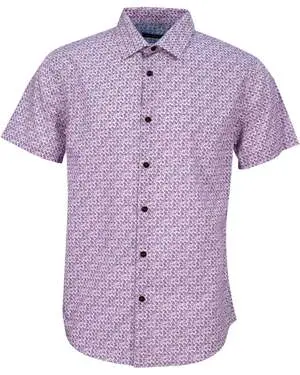 LORDS OF HARLECH Scott Floating Triangles Shirt - Pink