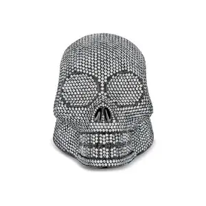 SALLY SKOUFIS White / Black Life Sculpture With Made Cz Diamond Stimulant In Premium Black Rhodium - White/black