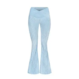 EKCENTRIK High-waisted Flare Leggings Baby - Blue