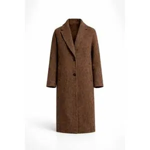 TANTRA SPAIN SL Wool Coat With Lapels, Button Closure, And Side Pockets - Brown