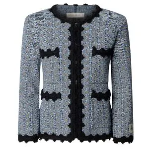 THE EXTREME COLLECTION Blue / Black Metallic Blue Lady Jacket Textured - Blue/black
