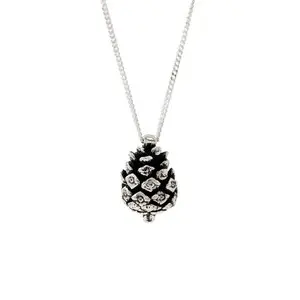 LEE RENEE Baby Pine Cone Necklace - Silver
