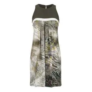 CONQUISTA Tropical Mirage Jersey Dress - Green