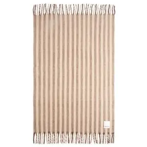 ARCTIC FOX & CO. Neutrals The Wool Stripe Throw Burnt Umber Stripe - Brown