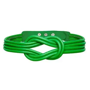 BELTBE Knot Leather Belt - Green