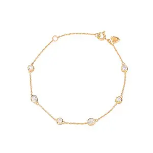 AUGUSTINE JEWELS Diamond The Yard Pear And Round Shaped Diamond Bracelet - Gold