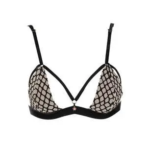LES JUPONS DE TESS Neutrals / Miel Triangle Bra - Black