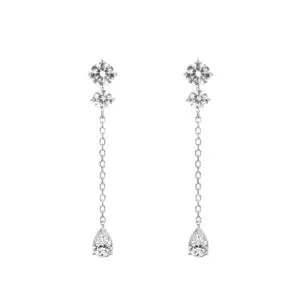 Arte Madrid Gemma Pear-shaped Dangle Earrings Stud - White