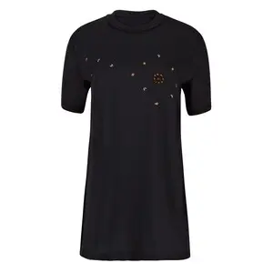 BOUTIQUE KAOTIQUE Embroidered Bug Tee - Black
