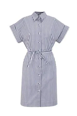 EXQUISE Remy Mini Dress Blue - Blue/white