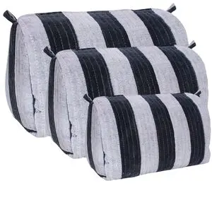 CYC The Striped Velvet Travel Set - Black