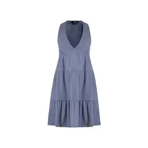 KNOWN SUPPLY Tiered V-neck Dress Evelyn Indigo - Blue
