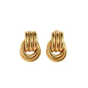 MISS CECILIA The Rope Knot Studs - Gold
