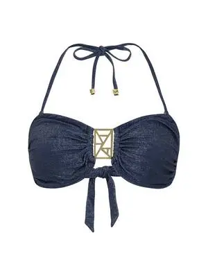 LEYLA MAYA Kate Bandeau Bikini Top Navy - Blue