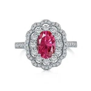 VIVIANA HALIL Pink / Silver The Louis Ring – Sterling Silver Old-world Icon In Rosa Pink - Pink/silver