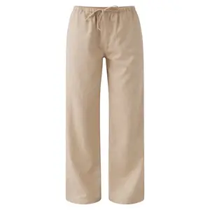 MODISTA THIRTY-ONE Neutrals Wide-leg Drawstring Tailored Trousers