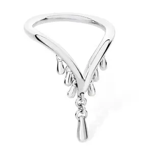LUCY QUARTERMAINE Wishbone Ring - Silver