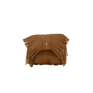 OTRERA Mini Fringe Leather Crossbody Bag Tan - Brown