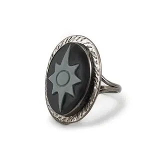 VINTOUCH ITALY Polaris Cameo Ring - Black