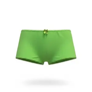 THE COOLGIRL NYC Jane Boyshort In Cotton - Green