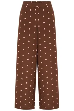 SUGARHILL BRIGHTON Patsy Palazzo Trousers Pink Polka