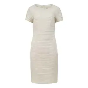 CONQUISTA Neutrals Short Sleeve Fitted Dress - White