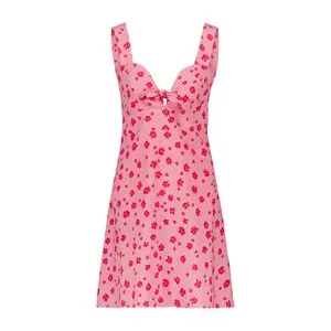 MARIANNE BY MARIE JORDANE Billie Printed Linen-viscose Blend Short Dress