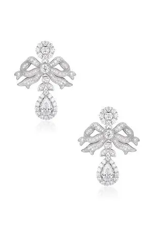 SANTINNI Elizabeth Bow & Drop Earrings