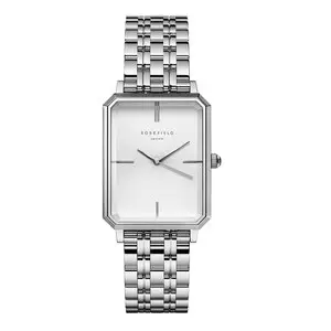 ROSEFIELD Octagon Ladies Dial Stainless Steel Bracelet Watch - Silver