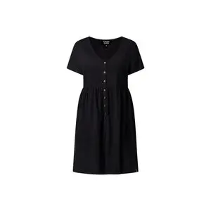 KNOWN SUPPLY Cotton Button Up Dress Josie - Black