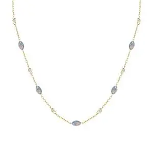 KAMARIA Drilled Opal Layering Necklace - Black