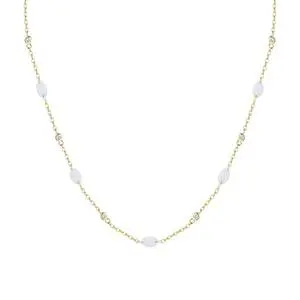 KAMARIA Drilled Opal Layering Necklace - White