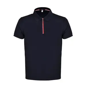 DAVID WEJ Marco Zip Polo Navy - Blue