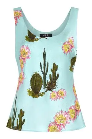 JESSICA RUSSELL FLINT Scoop Neck Top Desert Drift