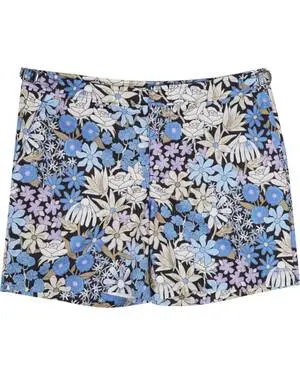 LORDS OF HARLECH Pool Rough Floral Swim Short - Black