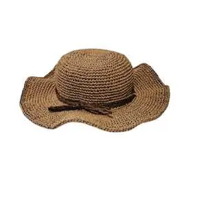 SPRINGMOONATELIER Handmade Raffia Summer Hat Stylish And Adjustable - Brown