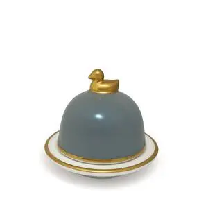 ELISKÁ Butter Dish With Canard Dark - Grey