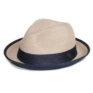 DASMARCA HATS Neutrals Dasmarca Florence Powder Summer Two Tone Crushable Hat Black/brown