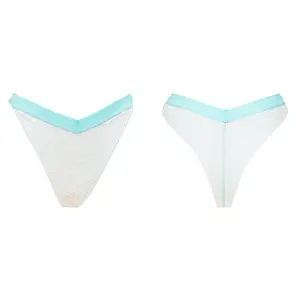 BOTT LINGERIE Soft Lace Tanga Panty La Teuf Sweet Mint - Blue