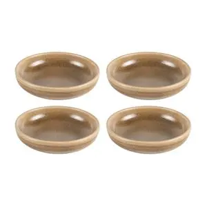 Turgla Home Terra Pott Bowl Round Porcelain Bowl Set Of Four - Brown